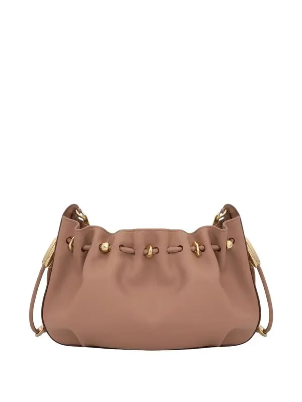 Zimmermann Halcyon Leather Clutch With Gold Tone Hardware - Brown