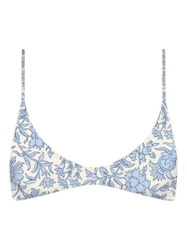 MC2 SAINT BARTH Paloma Bikini Top - Blue