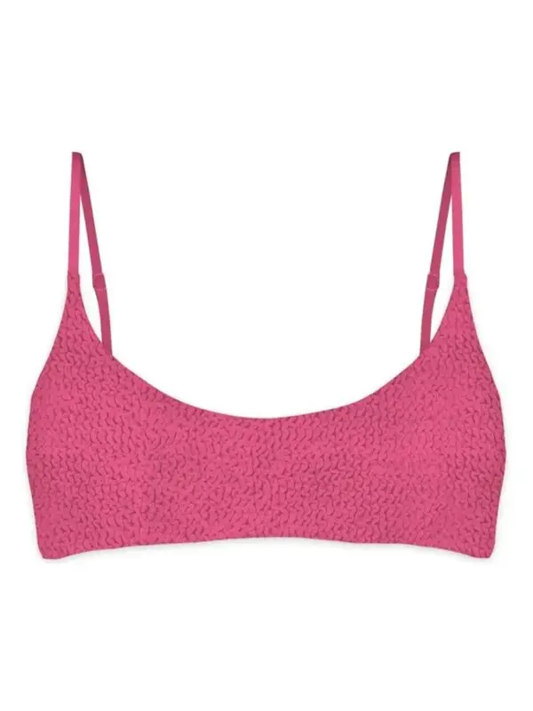 MC2 SAINT BARTH Judy Textured Bikini Top - Pink