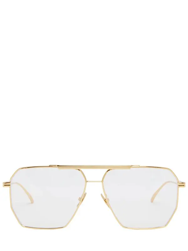 Bottega Veneta Tone Aviator Glasses - Gold