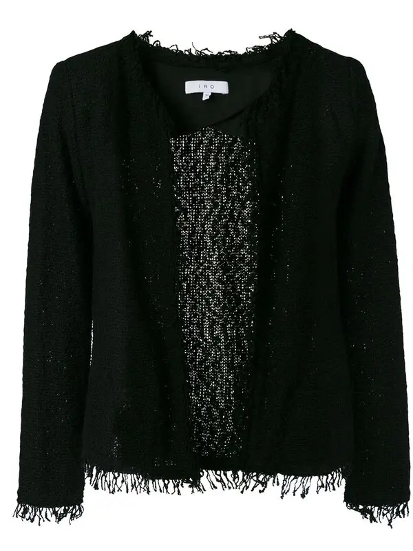 IRO PARIS Shavani Cotton Jacket With Fringed Trim - Black