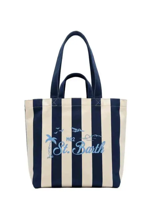 MC2 SAINT BARTH Essential Beach Cotton Towel - Blue