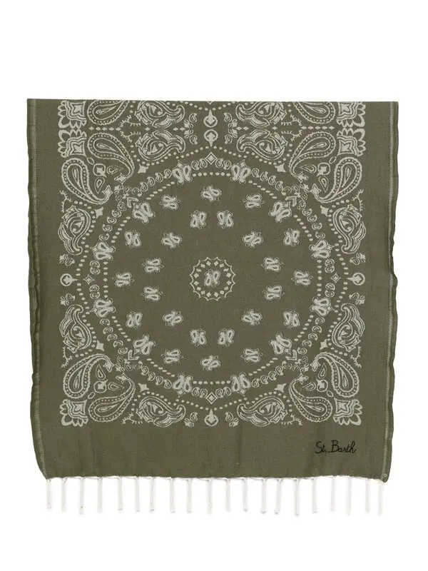 MC2 SAINT BARTH Foutas Beach Towel Paisley Print - Green