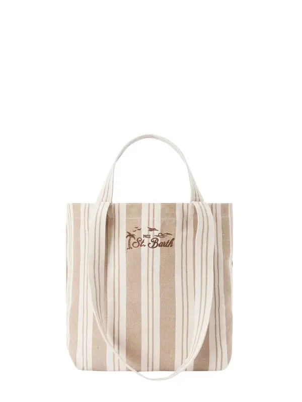 MC2 SAINT BARTH Essential Beach Cotton Bag - Beige