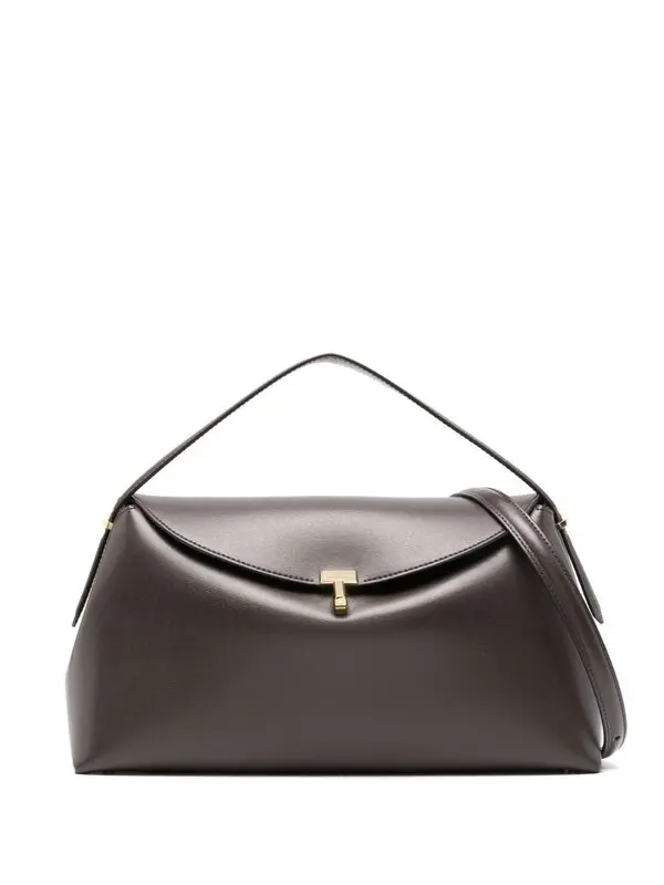 TOTEME T-lock Leather Handbag - Brown