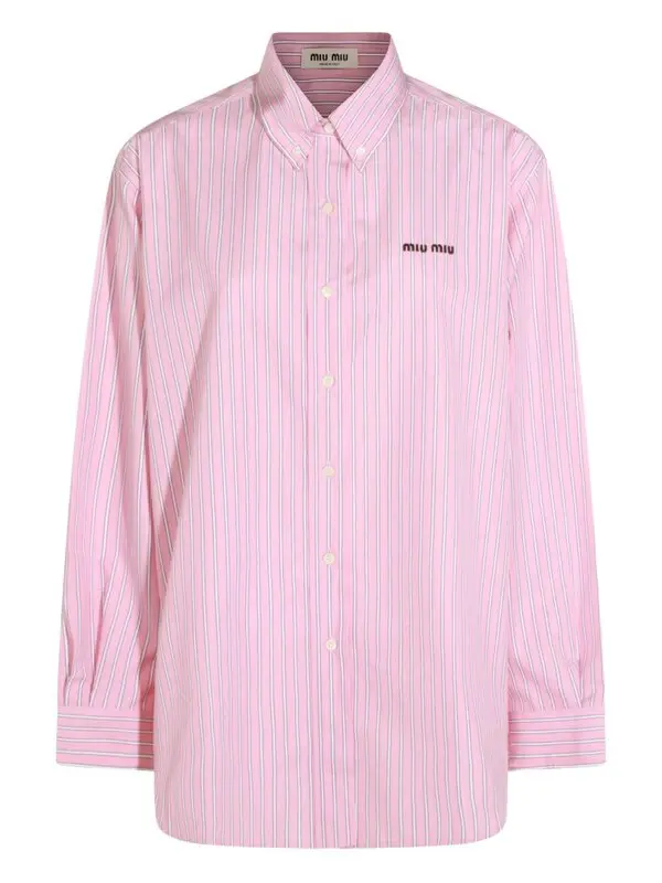 Miu Miu Striped Cotton Shirt