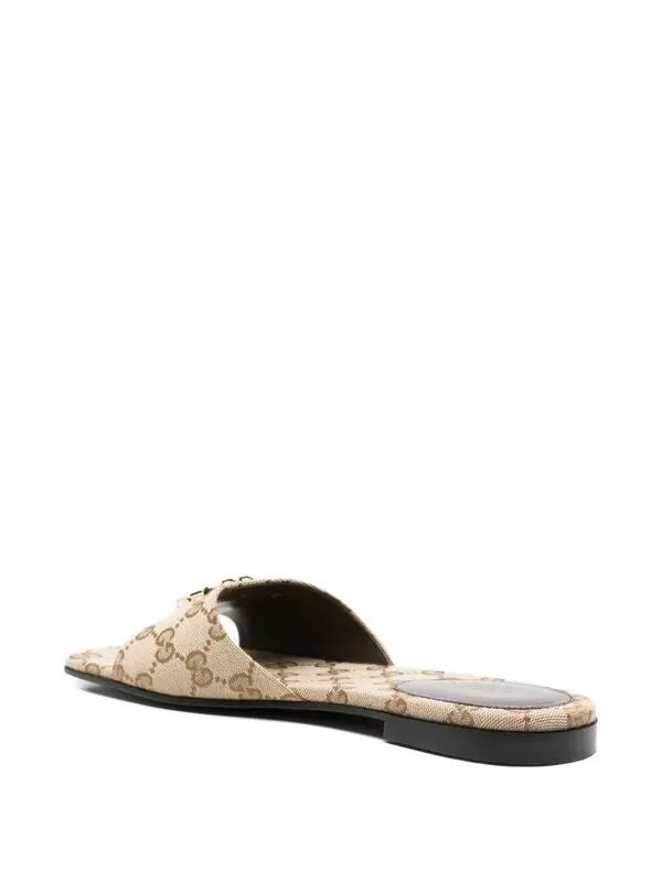 Gucci Gg Supreme Flat Sandals