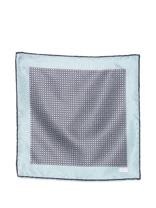 Brioni Silk Pocket Square - Blue