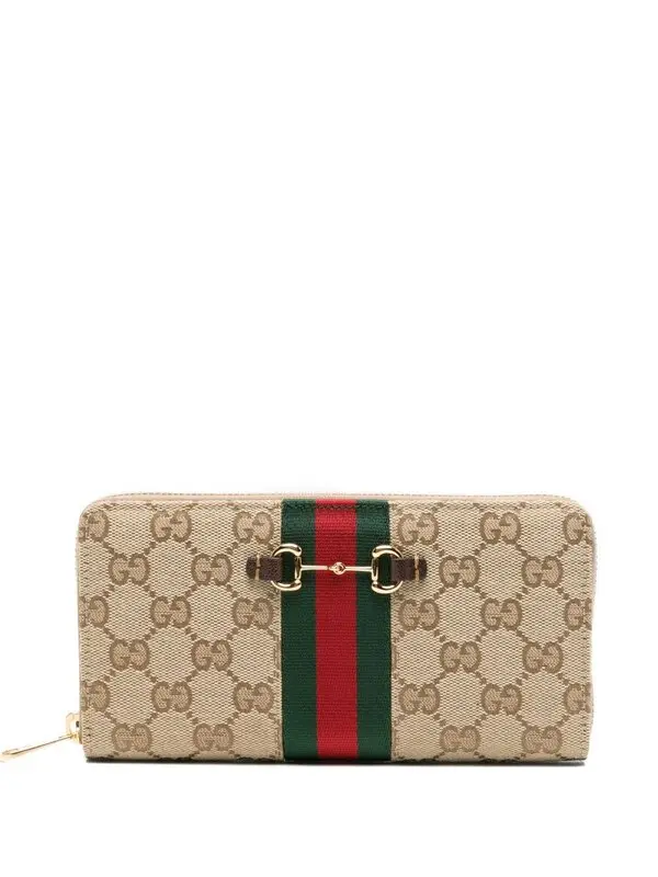 Gucci Horsebit Continental Wallet - Beige