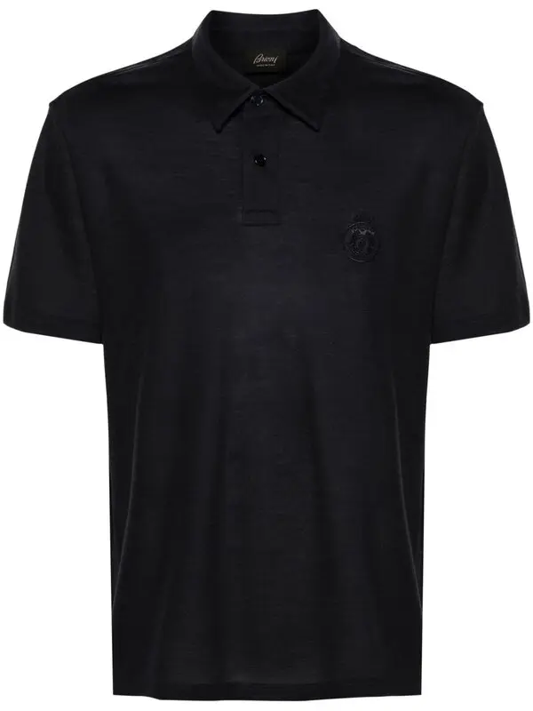 Brioni Wool Polo Shirt - Blue