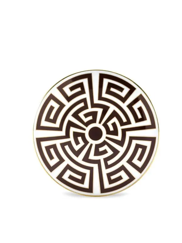 GINORI 1735 Labirinto Round Box With Cover - Brown
