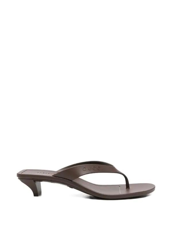 Gucci Vittoria Thong Sandals With Embossed Logo