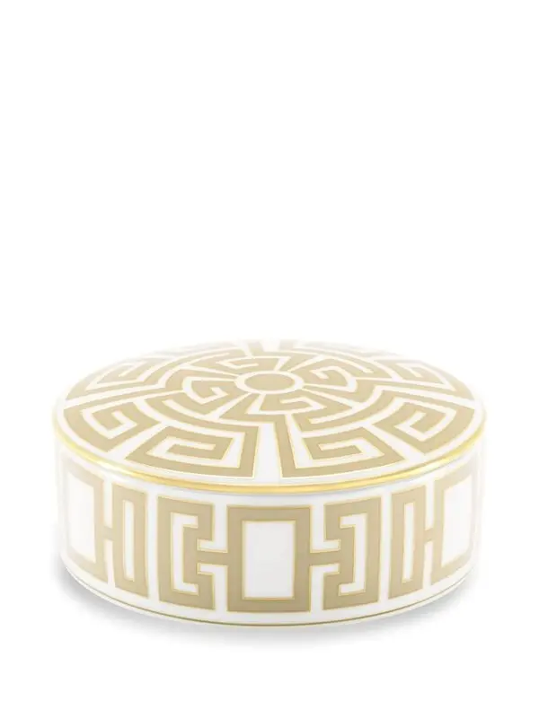 GINORI 1735 Labirinto Round Box With Cover - Beige