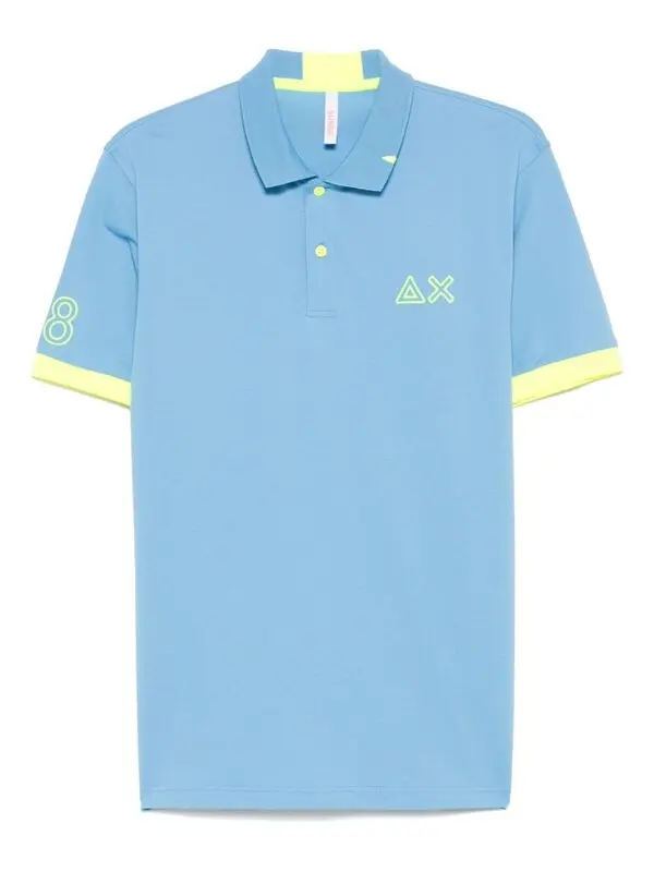 SUN 68 Polo Shirt With Logo - Blue