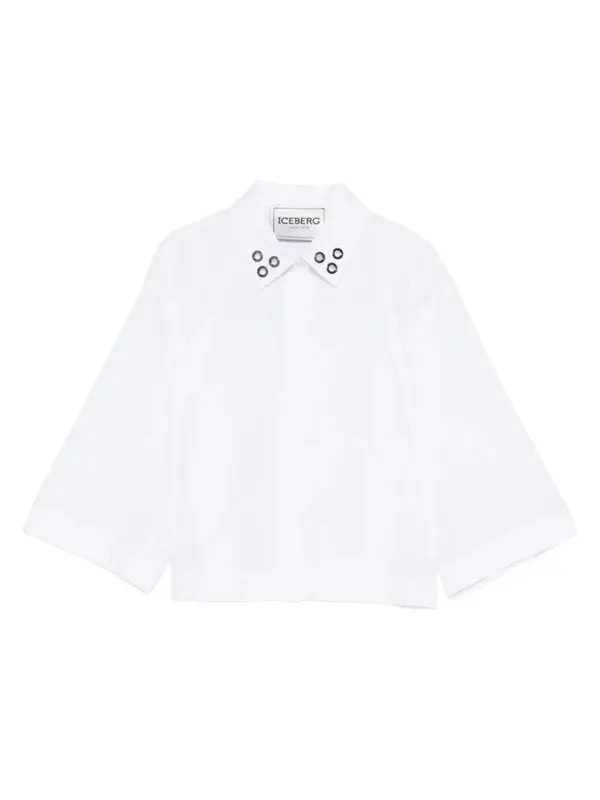 Iceberg T-shirt With Eyelets - White