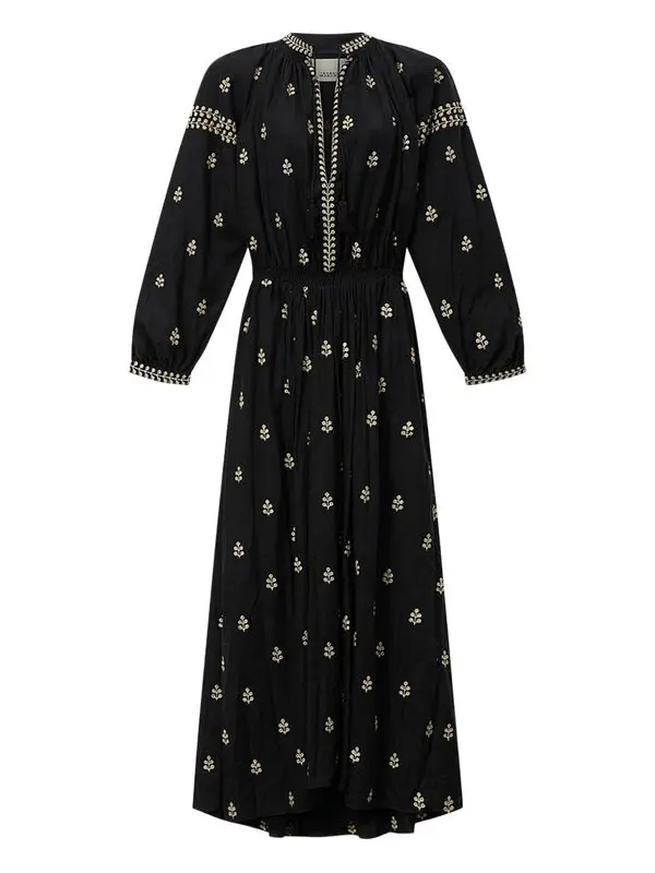 Isabel Marant Étoile Rodilia Embroidered Silk Maxi Dress