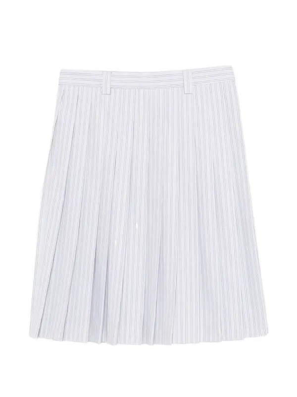 Miu Miu Pleated Midi Skirt With Belt Loops