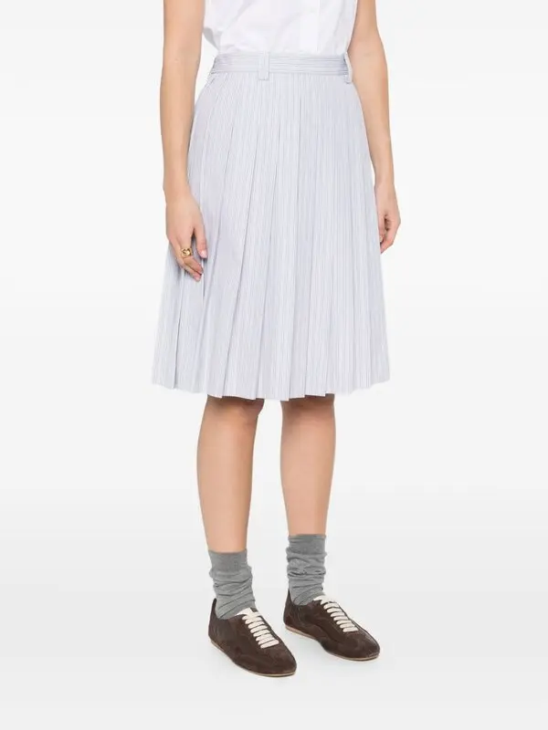 Miu Miu Pleated Midi Skirt With Belt Loops
