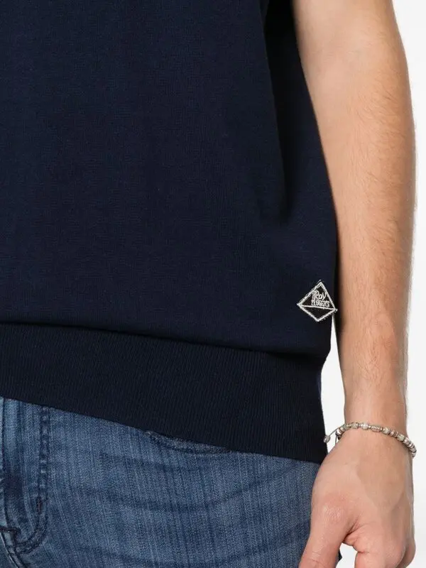 ROY ROGER'S Polo Shirt With Logo - Blue