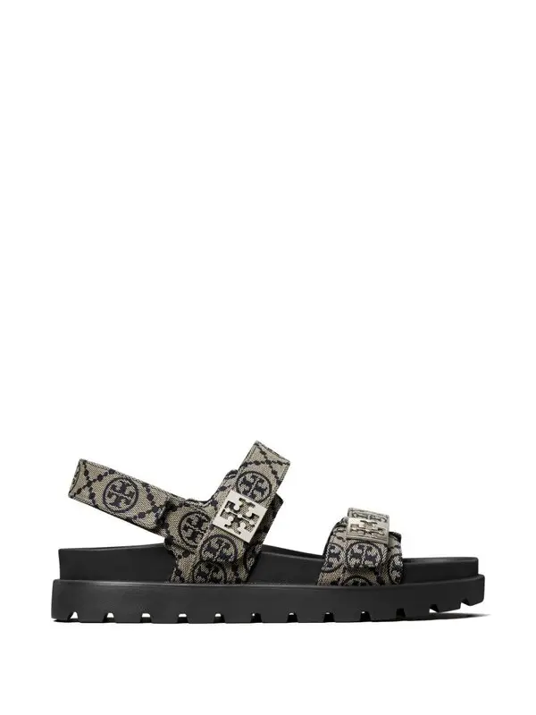 Tory Burch T Monogram Jacquard Sport Sandals - Blue