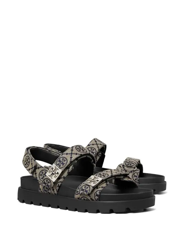 Tory Burch T Monogram Jacquard Sport Sandals - Blue