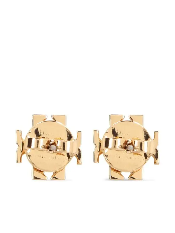 Tory Burch Kira Logo Stud Earrings - Gold