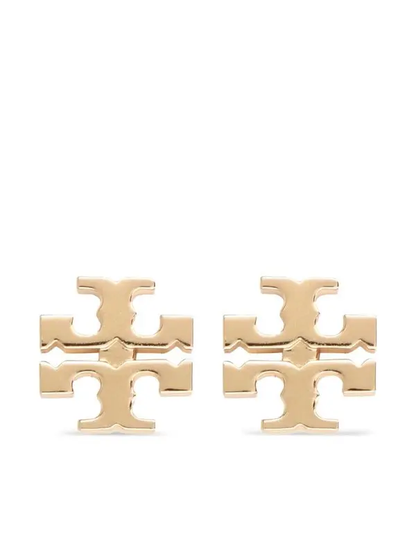 Tory Burch Kira Logo Stud Earrings - Gold