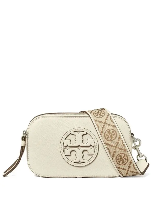 Tory Burch Miller Mini Leather Crossbody Bag - White
