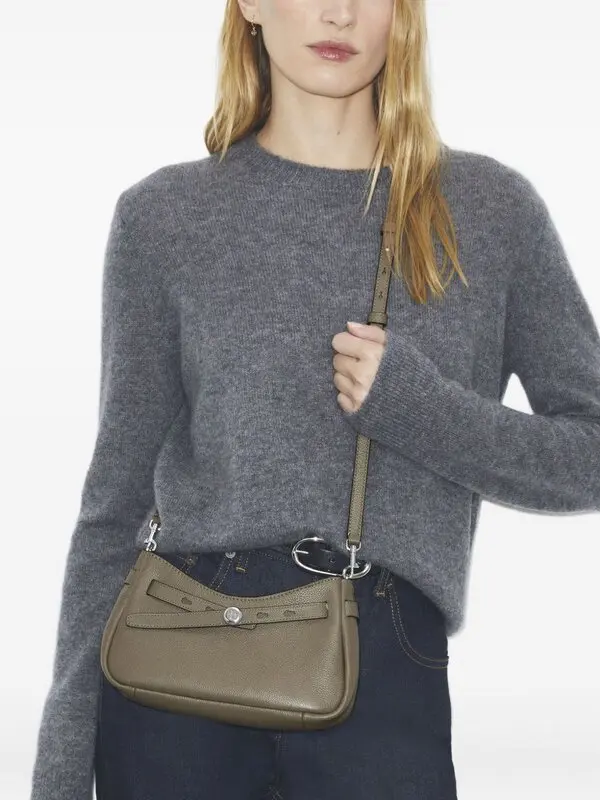 Tory Burch Romy Leather Crossbody Bag - Grey