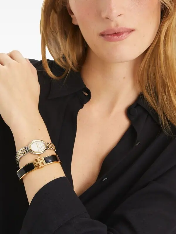 Tory Burch Kira Logo Clasp Bracelet - Black