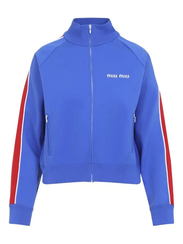 Miu Miu Logo Zip-up Jacket