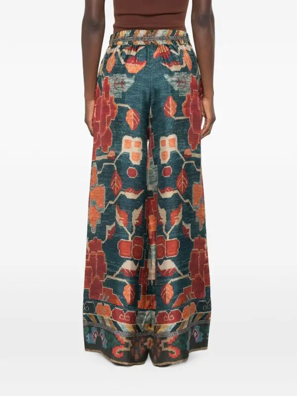 PIERRE-LOUIS MASCIA Printed Silk Trousers - Red