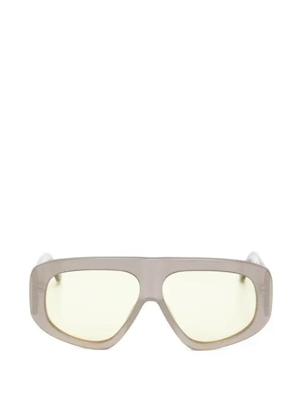Attico Tone Geometric Frame Sunglasses - Silver