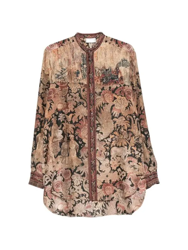 PIERRE-LOUIS MASCIA Printed Silk Shirt