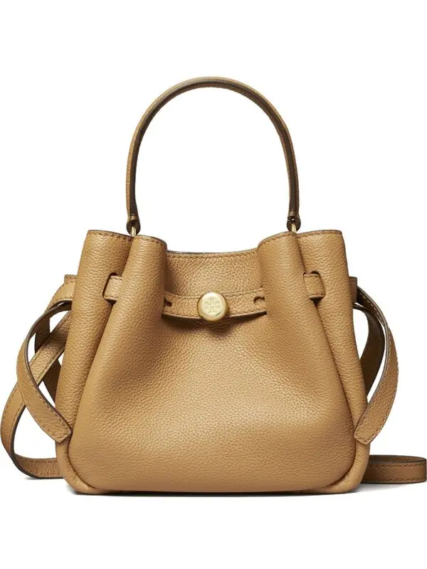 Tory Burch Romy Mini Leather Bucket Bag - Brown