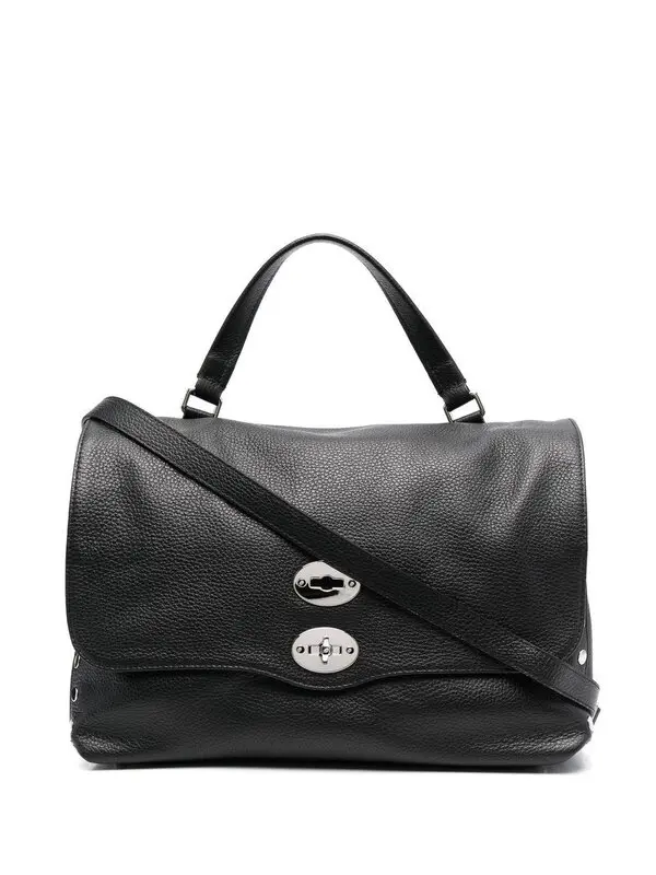 ZANELLATO Postina Daily Medium Leather Handbag - Black