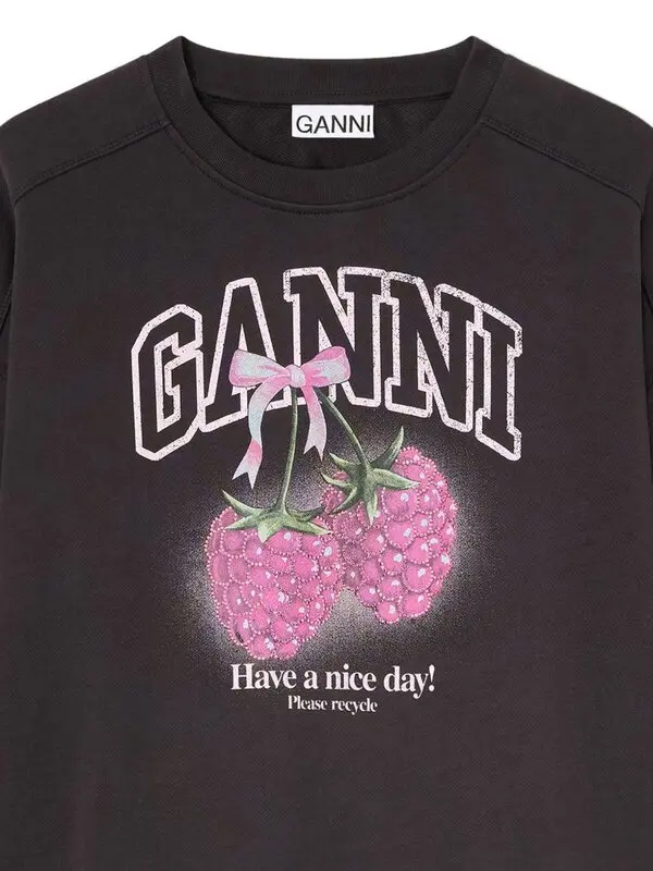 GANNI Graphic Cotton Sweatshirt