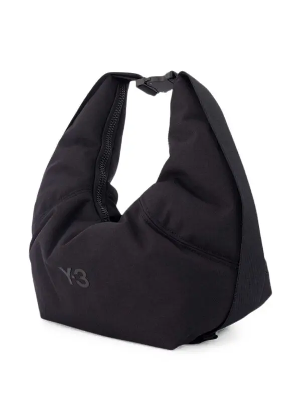 Y3 Logo Nylon Hobo Bag