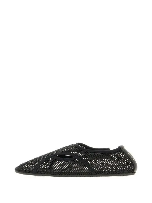 Alaïa Fishnet Ballet Flats - Black
