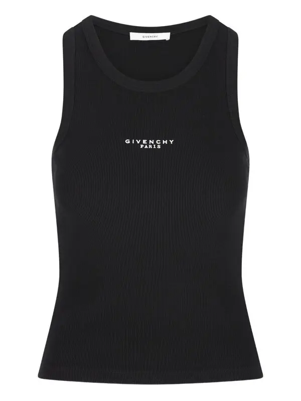 Givenchy Logo Ribbed Cotton Tank Top