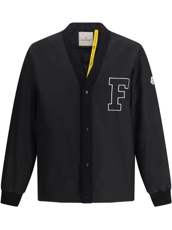Moncler F" Embroidered Snap Button Cardigan