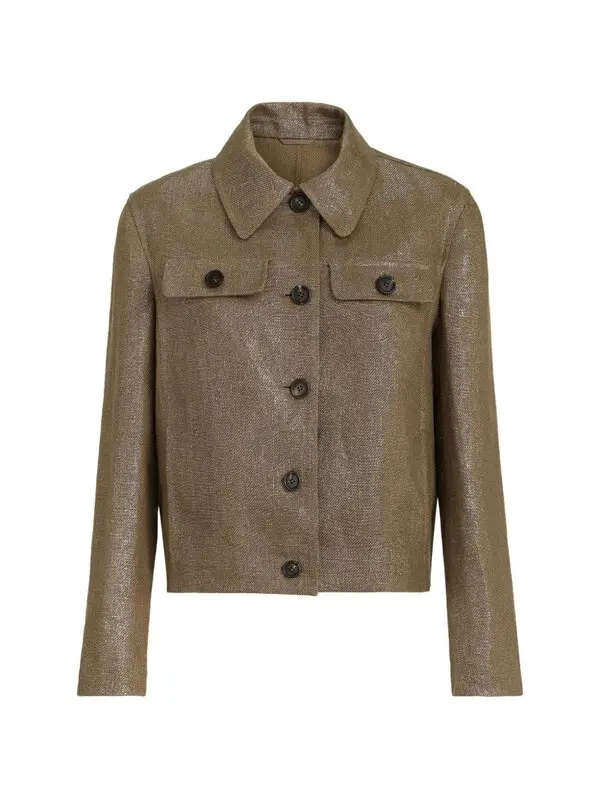 Brunello Cucinelli Cropped Linen Jacket