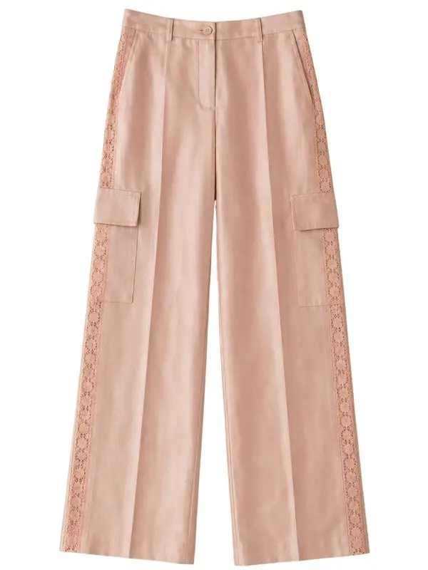 BLUGIRL Cargo Trousers With Lace Detail