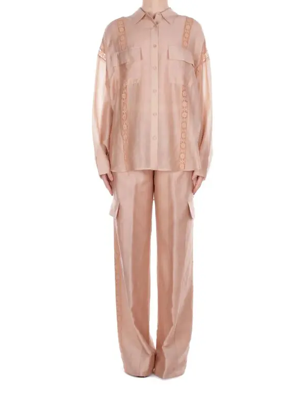 BLUGIRL Cargo Trousers With Lace Detail