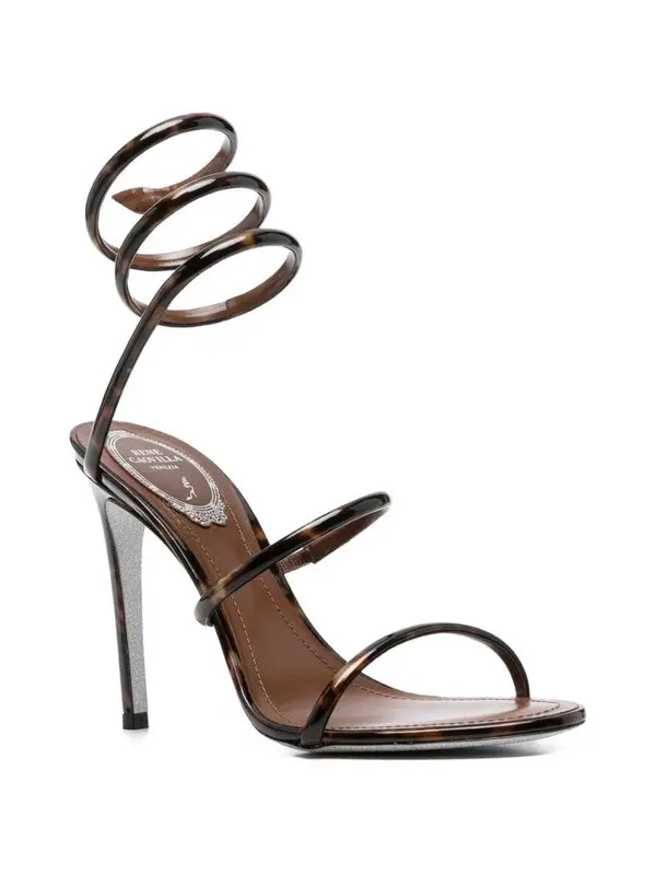 Rene Caovilla Cleo Spiral-wrapped High Heel Sandals