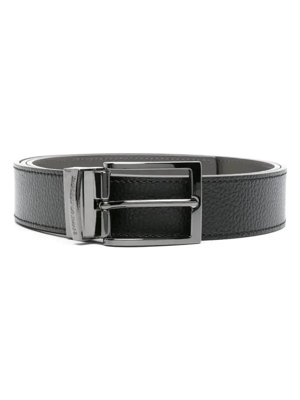 Emporio Armani Leather Belt - Black