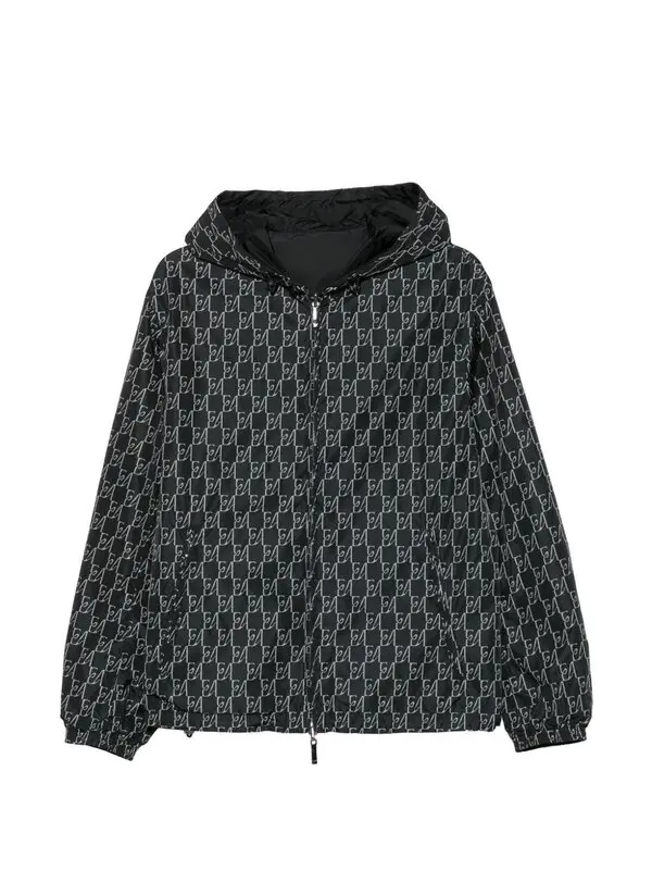Emporio Armani All-over Logo Zip-up Bomber Jacket