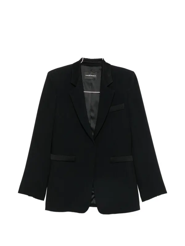 Emporio Armani Single-breasted Blazer - Black