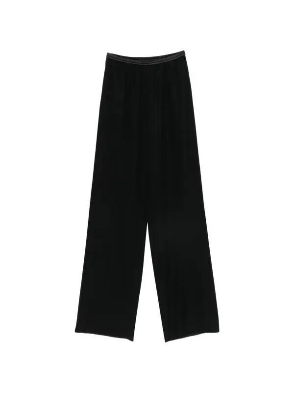 Emporio Armani Wide-leg Trousers - Black