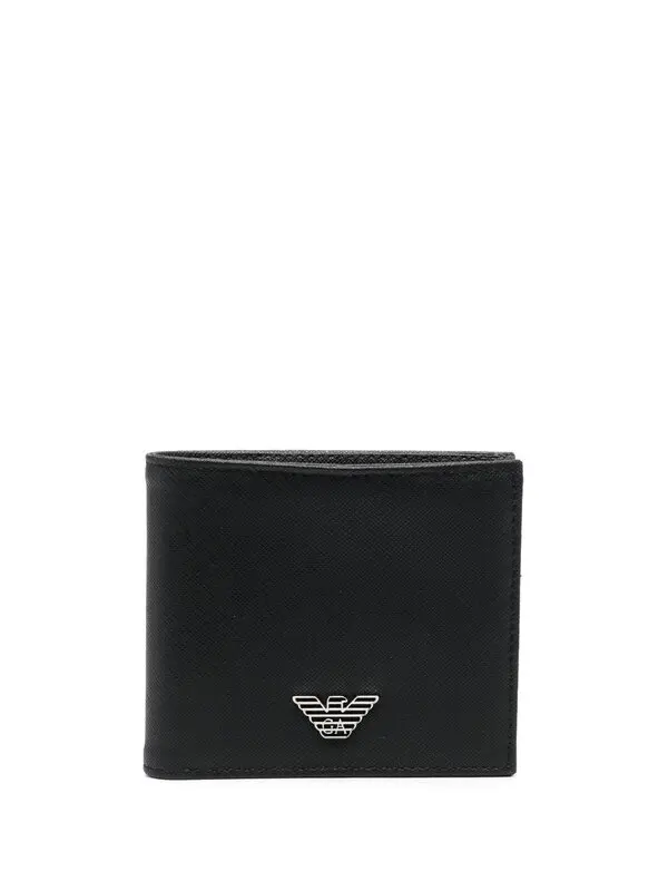 Emporio Armani Logo Bifold Wallet - Black